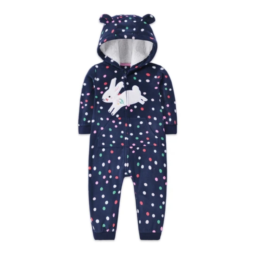 🎀 Sweet Snuggles: Girls’ Fleece Romper. – Kids closet
