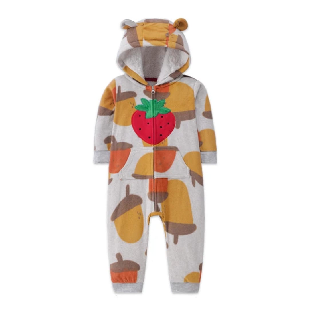 🐻 Little Snuggles: Girls’ Cozy Fleece Romper. – Kids closet